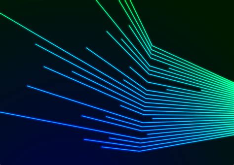 Blue And Green Neon Curved Lines Tech Background Vector Art At Vecteezy