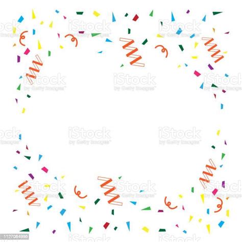 밝은 다채로운 벡터 색종이 배경 골드 반짝이 색종이 비행 벡터 배경 0명에 대한 스톡 벡터 아트 및 기타 이미지 0명 계절 기념일 Istock
