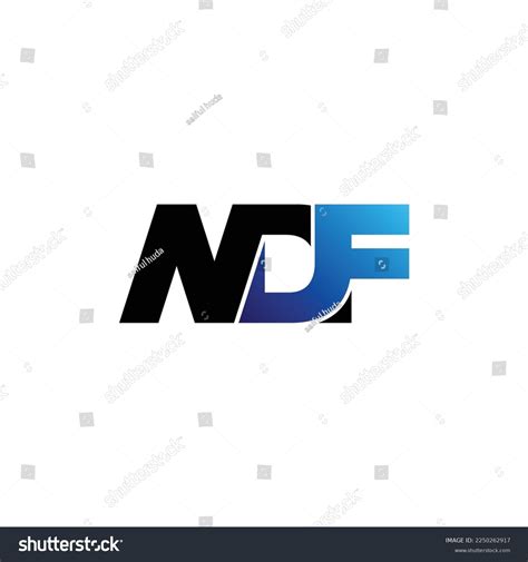 Ndf Letter Monogram Logo Design Vector Stock Vector Royalty Free