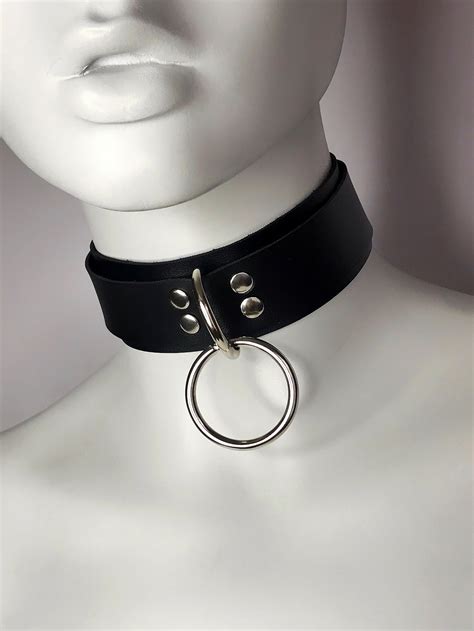 Brutal Choker With O Ring Bdsm Leather Choker Collar With Etsy Uk