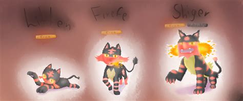 Litten Fake Evolution Line [collab] By Steve The Lucario On Deviantart