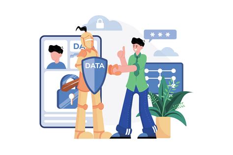 Cyber Security Illustration Concept Flat Illustration Isolated On White Background 19198872