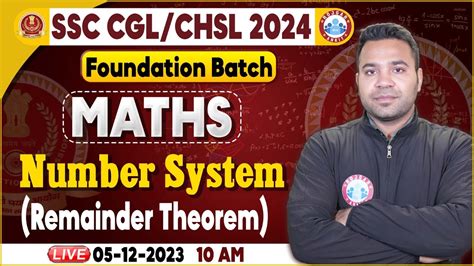 SSC CGL CHSL CHSL Maths Class Number System SSC Foundation