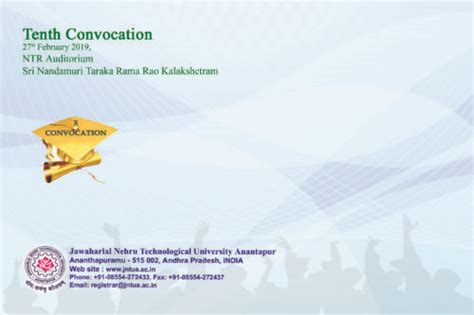 Jntua Tenth Convocation Invitation Jawaharlal Nehru Technological