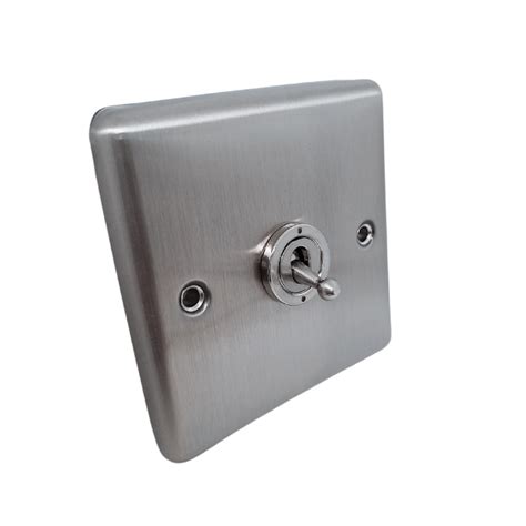 Brushed Steel 1 Gang 20AX Toggle Switch W34BS United Electrical Products