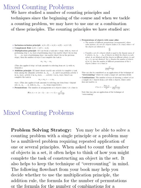 Mixed Counting Problems Topic06 6p6 Galvin Pdf Sampling Statistics