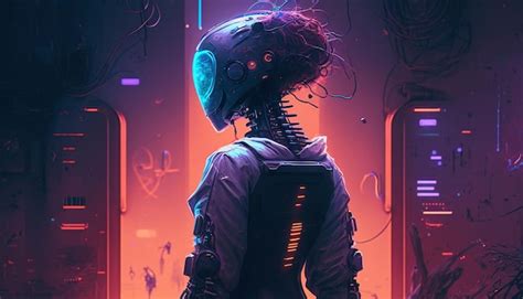 Premium Ai Image Futuristic Chatbot Concept