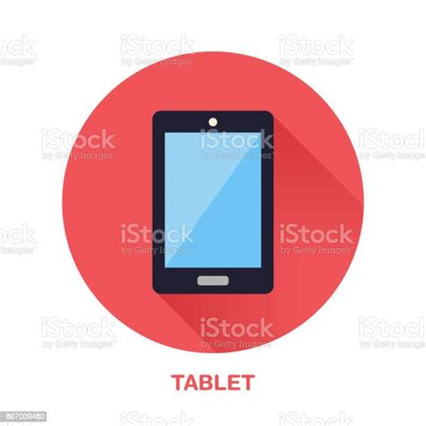 검정 빈 화면 평면 스타일 아이콘으로 태블릿 무선 기술 모바일 장치 기호입니다 벡터 일러스트 레이 션의 전자 통신 장비 저장 0명에 대한 스톡 벡터 아트 및 기타 이미지