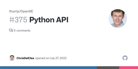 Python Api Issue Thunlp Openke Github