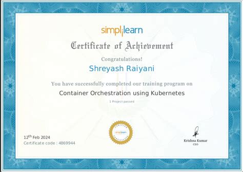 Earned Devops Certification With Kubernetes Shreyash Raiyani Posted On The Topic Linkedin