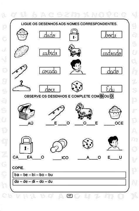 º e º anos ATIVIDADES DE ALFABETIZAÇÃO LETRINHAS E FAMÍLIAS
