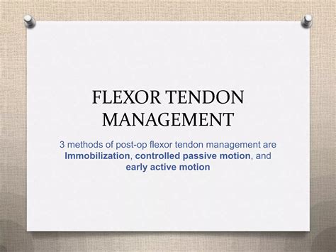 Flexor And Extensor Tendon Laceration Vs Occupational Therapy Pptx