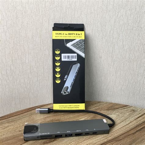 Jual Converter Adapter Usb Type C To Hdtv Hdmi 8 In 1 Shopee Indonesia