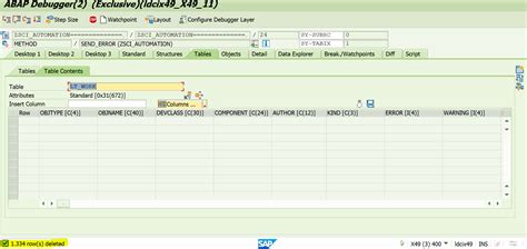 Delete Internal Table Contents While In Debugging Sap Community