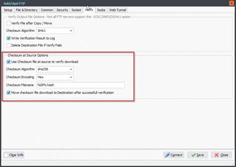 Verify Ftp Download Using Existing Hash File At Source