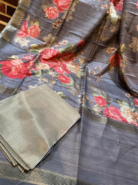 Tondras Tussar Blends Wkantha Stitch N Mirror Work 85 Pn5x F