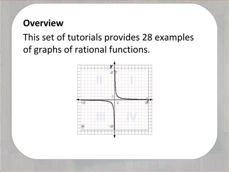 Tutorials Graphs Of Rational Functions Ppt