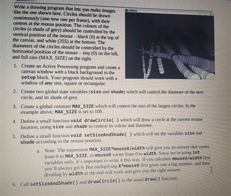 Solved Write The Program In Processing Of Java Write A D