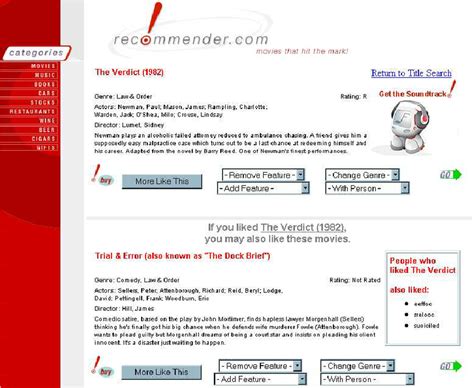 Similarity Based Retrieval In The Movie Recommender Download