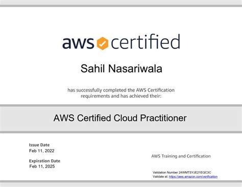 Sahil Nasariwala On Linkedin Aws Awscertified Awsacademy Cloudpractitioner Awscloud