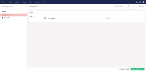 BG Icon Picker V8 Our Umbraco