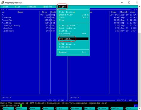 Linux Připojení Na Vzdálený Ftp Server Midnight Commander Hicoria Wiki Cz