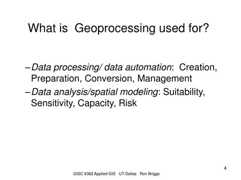 Ppt Gis Data Processing Arctoolbox Geoprocessing And Modelbuilder Spring Powerpoint