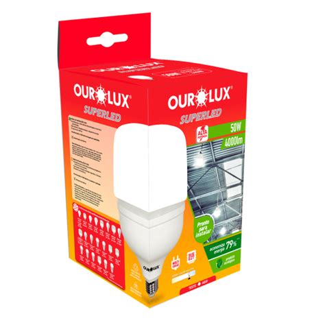 Lampada Led Bulbo 50w 6500k Alta Potencia T Bivolt E27 Ourolux Loja