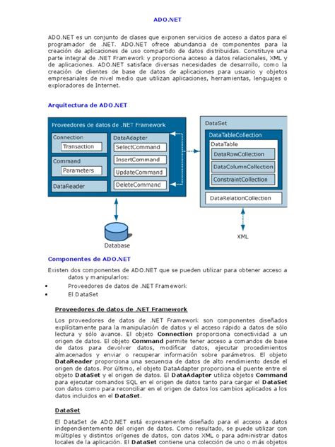 Adonet Pdf Tabla Base De Datos Servidor Sql De Microsoft
