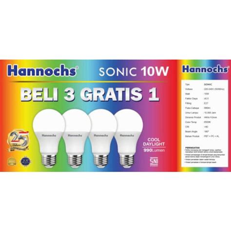 Jual Lampu Led Pack Hannochs Watt Led Paket Hannochs Sonic Gratis Kota Tangerang