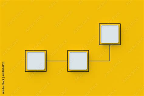 Network Distribution Scheme Made From Empty Buttons Hierarchical Organizational Chart Concept