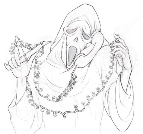 Ghostface Scream Art Scary Drawings Horror Drawing