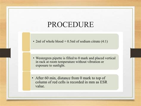 Esr Method Principle And Interpretation PPTX