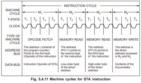 8085 Machine Cycles And Their Timings Opcode Fetch Memory Read