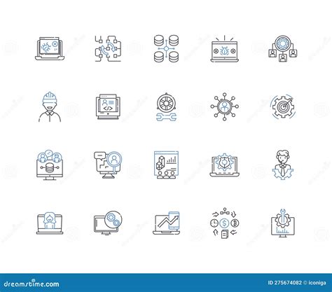 Internet Security Line Icons Collection Firewall Malware Encryption
