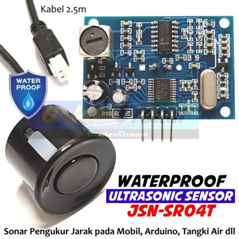 Jsn Sr04t Ultrasonic Waterproof Sonar Sensor Pengukur Jarak Arduino V2