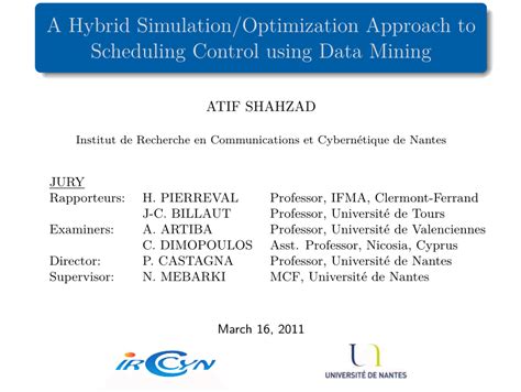 Pdf A Hybrid Simulationoptimization Approach To Scheduling Problems Using Data Mining