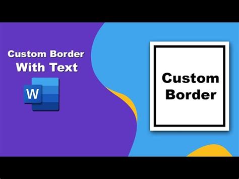 How To Make A Custom Border In Word With Text The Graphic Home