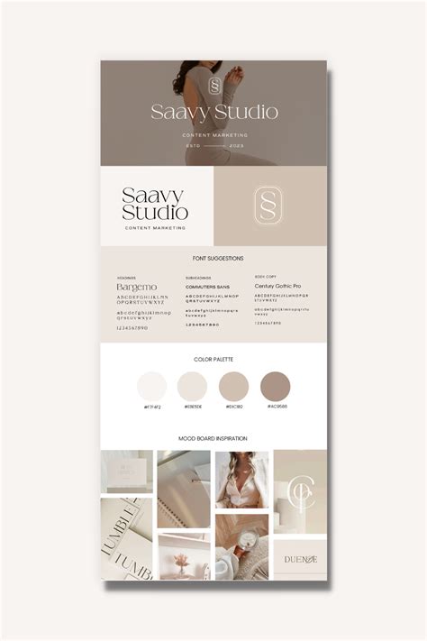 Minimalist Brand Board Semi Custom Brand Kit Minimalist Logo Designs