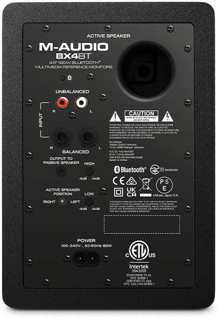 M Audio BX4 Multimedia Bluetooth Reference Monitor 4 5 Kevlar 120W