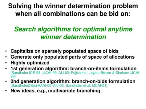 ppt winner determination in combinatorial auctions and