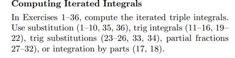 Solved Computing Iterated Integrals In Exercises 1 36 Chegg Com