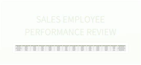 Free Employee Performance Review Templates For Google Sheets And Microsoft Excel Slidesdocs