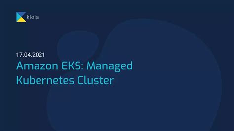 Amazon Eks Managed Kubernetes Cluster Pdf