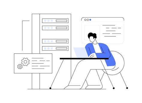 Ilustração Em Vetor Conceito Abstrato De Desenvolvimento Php E Mysql Vetor Premium