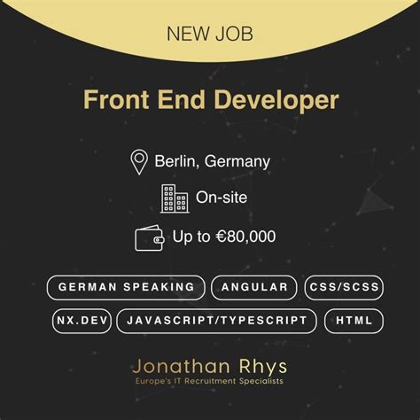 Jonathan Rhys Recruitment Ltd On Linkedin Frontenddev