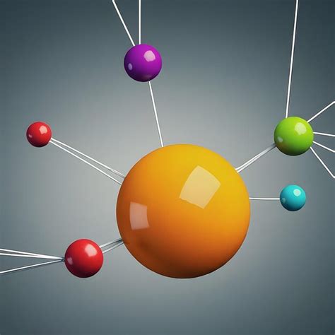 Premium Photo Communication And Connection Concept With Color Spheres