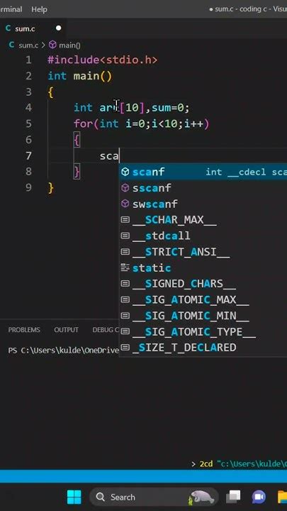 Sum Of Array Reel Coding Codingforbeginners Youtube