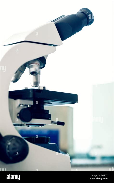 Microscope In Laboratory Stock Photo Alamy