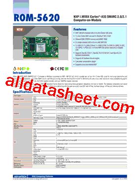 ROM 5620 Datasheet PDF Advantech Co Ltd